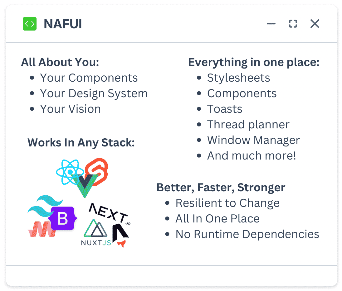NAFUI - Not Another Framework